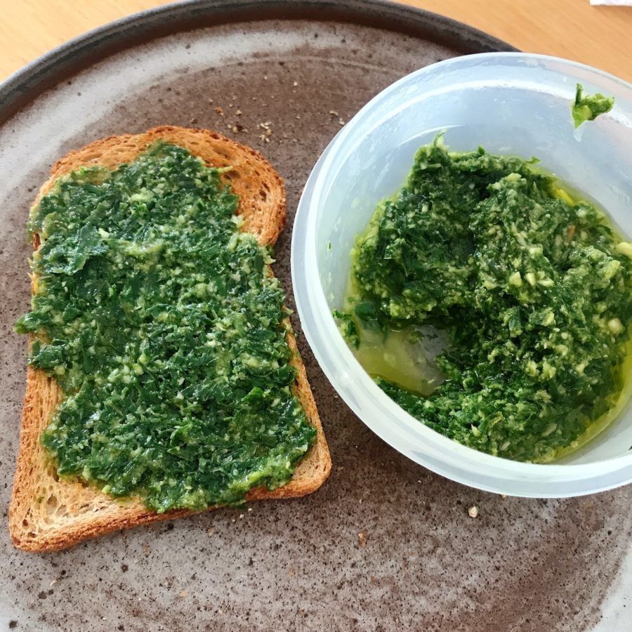 716 Recettes - Pesto aux fanes d'oignons nouveaux - 716lavie